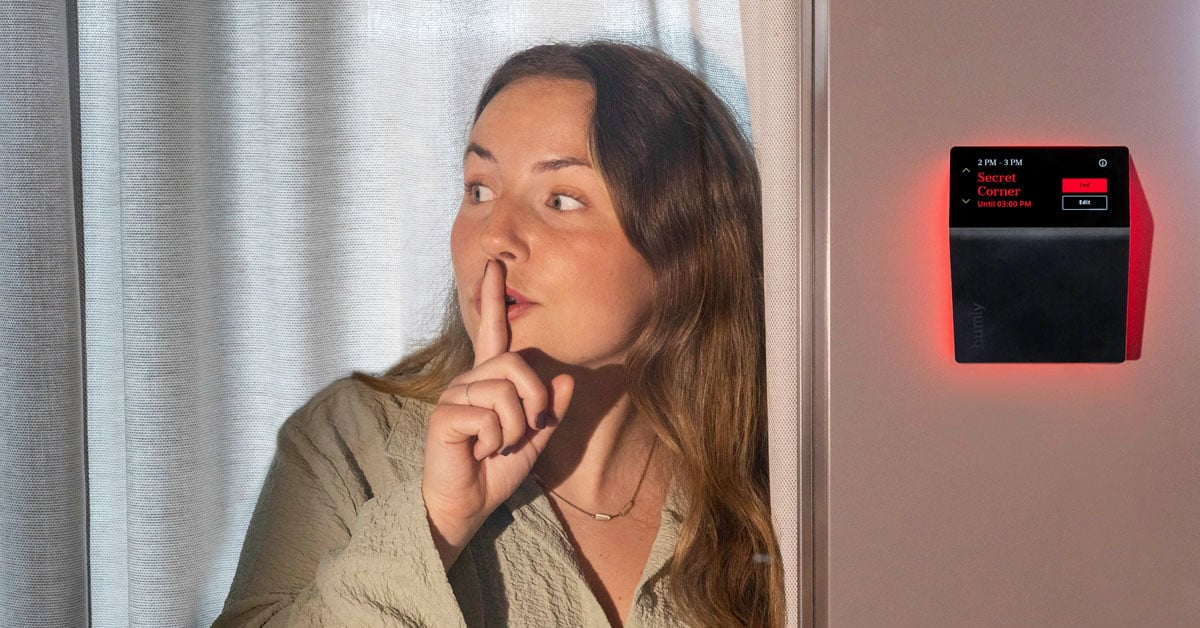 Find your own secret corner at work. Book anything at the office.